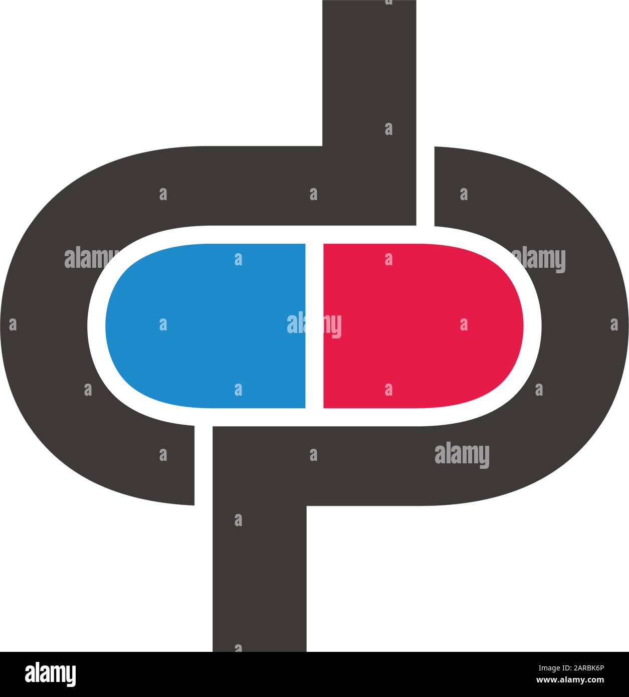 letter dp capsule medicine design symbol vector Stock Vector Image ...