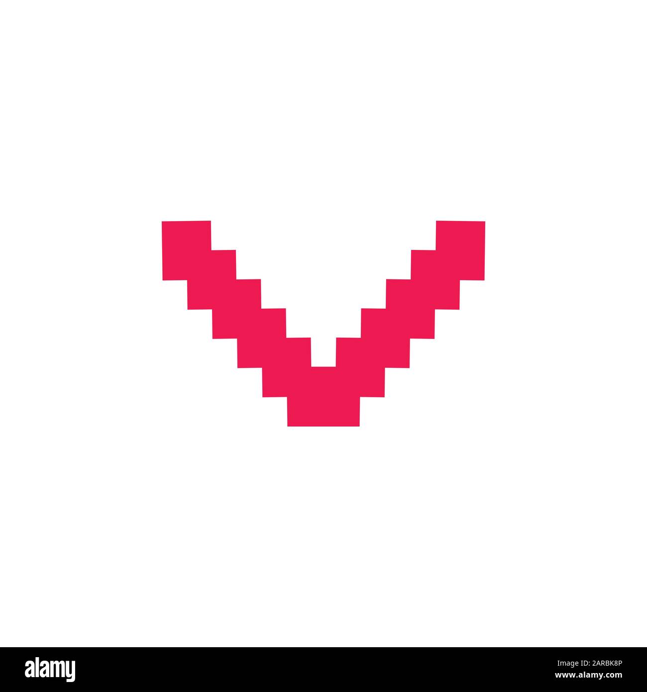 letter v simple pixel design logo vector Stock Vector Image & Art - Alamy