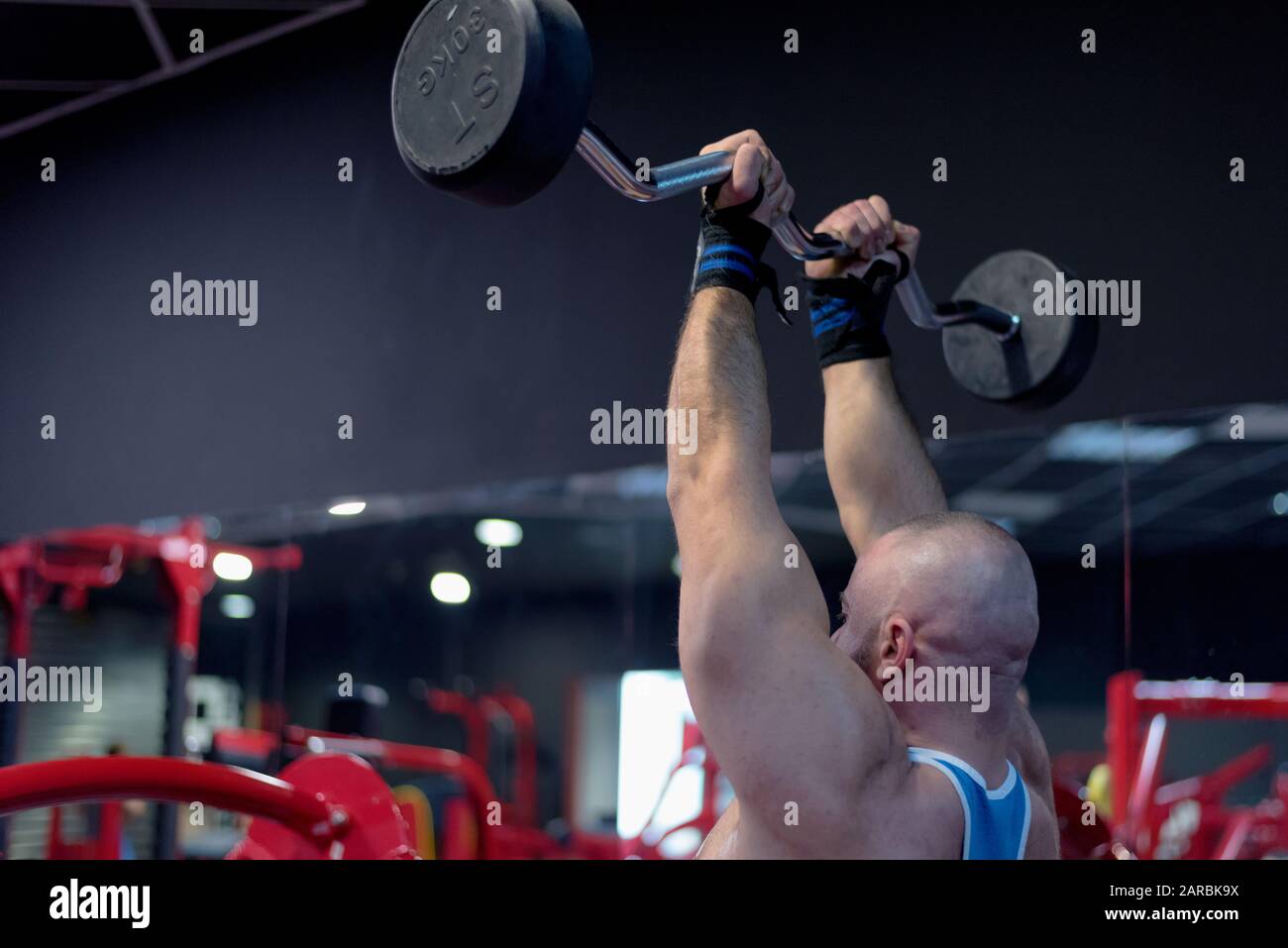 Hard Core Bodybuilding. Muscular athletic bodybuilder fitness model ...