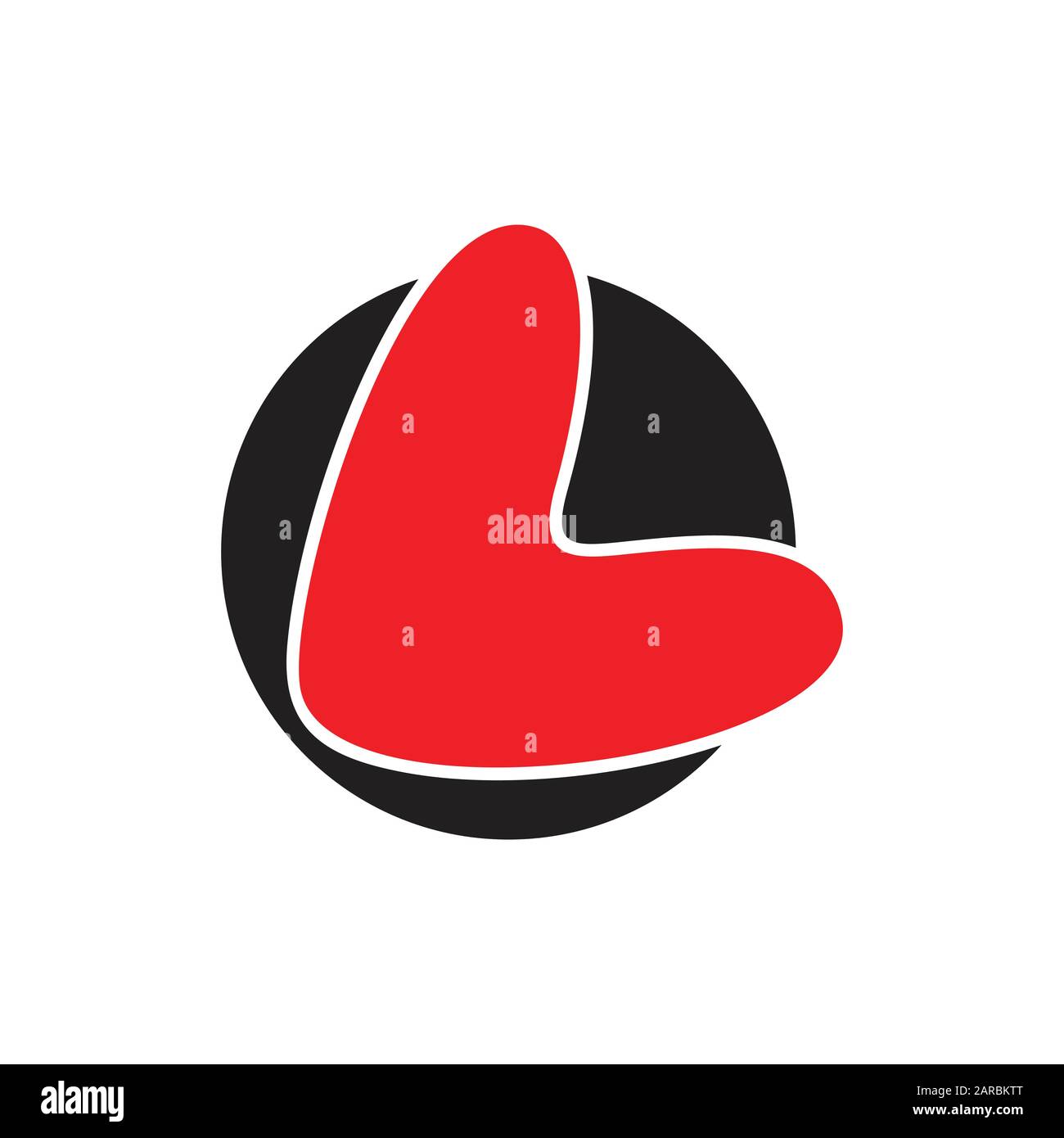 letter l shape simple circle logo Stock Vector Image & Art - Alamy