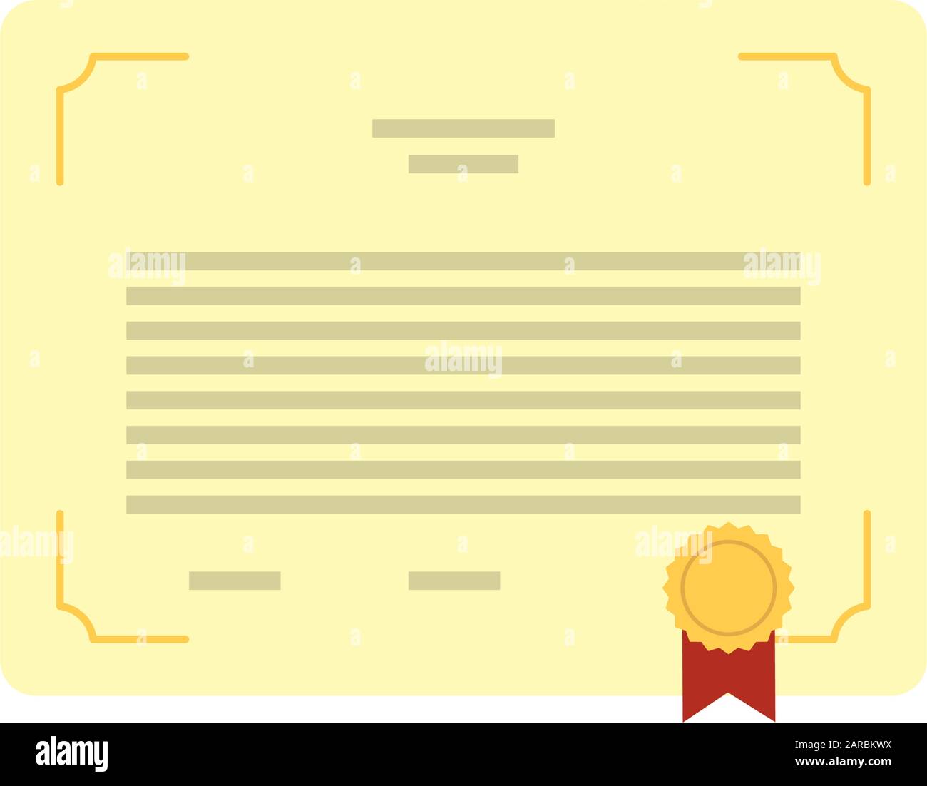 Isolated certficate with seal stamp vector design Stock Vector Image ...