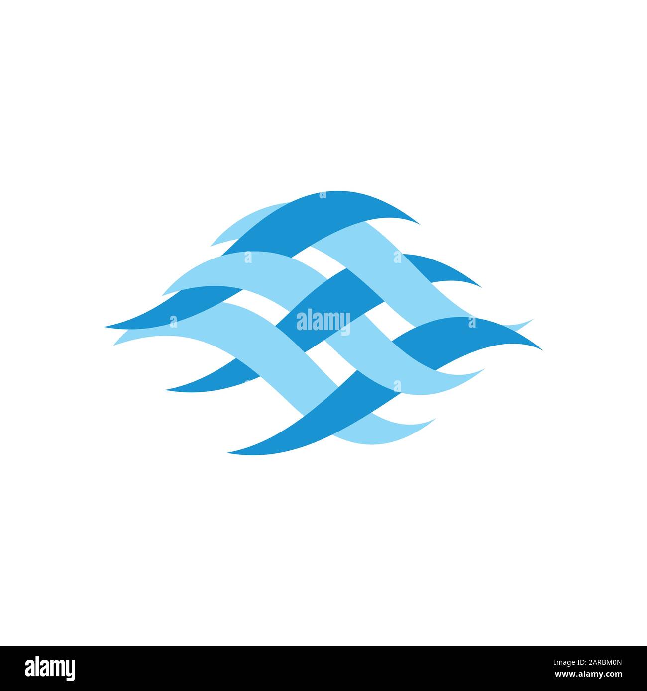 curves linked overlapping motion flow logo vector Stock Vector Image ...