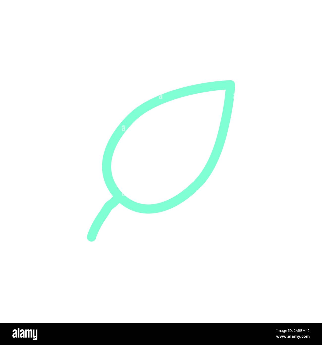 Leaf icon line design template Stock Photo - Alamy