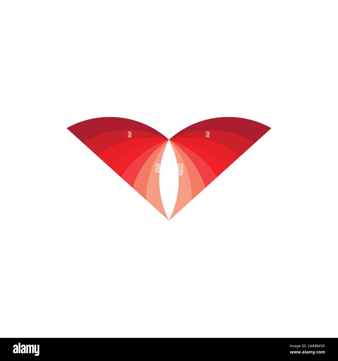letter v wings gradient logo vector Stock Vector Image & Art - Alamy