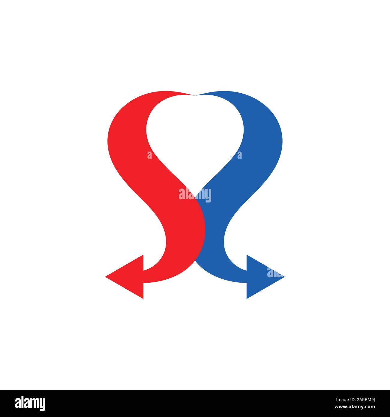 curves arrow linked simple logo vector Stock Vector Image & Art - Alamy