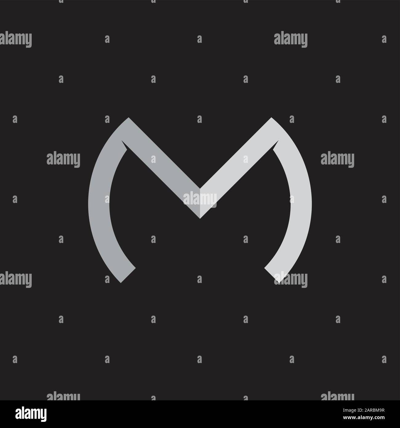 letter m simple geometric line logo vector Stock Vector Image & Art - Alamy