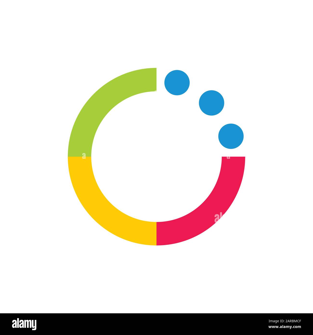 circle dots colorful process symbol vector Stock Vector Image & Art - Alamy