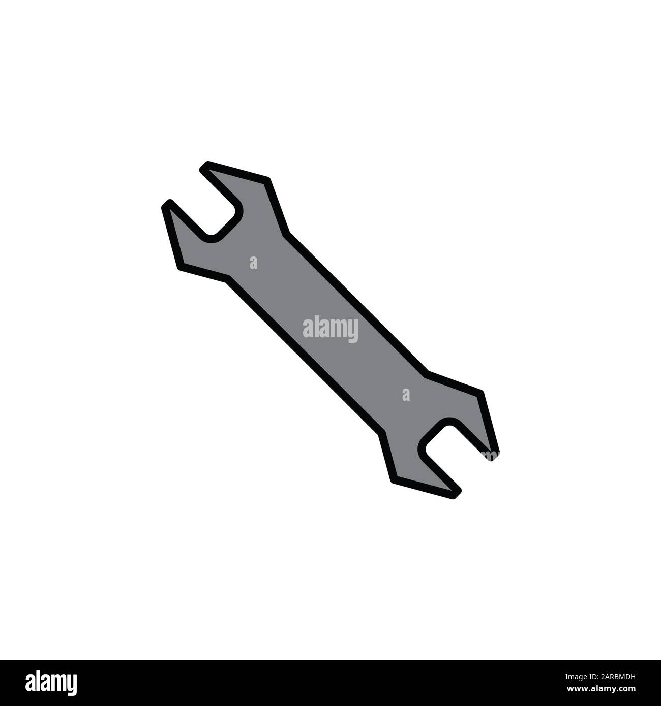 Hand wrench tool line Cut Out Stock Images & Pictures - Alamy