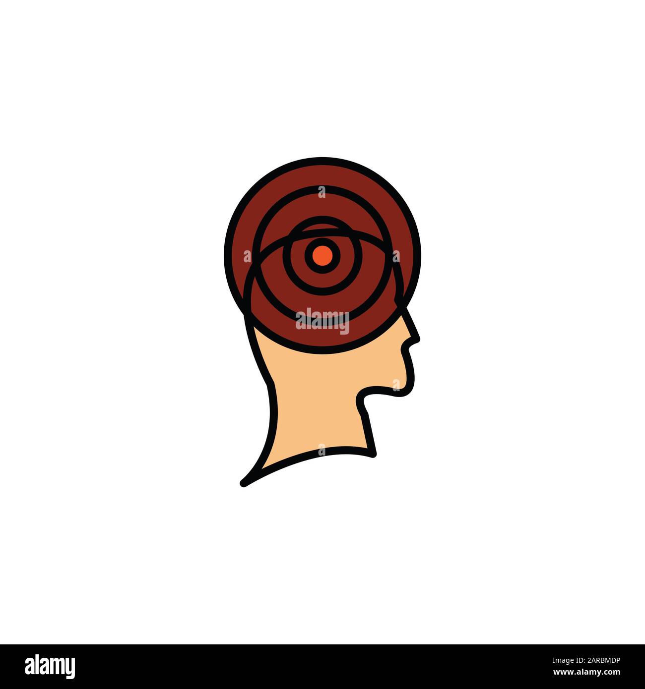 Human head icon thinking design hi-res stock photography and images - Alamy