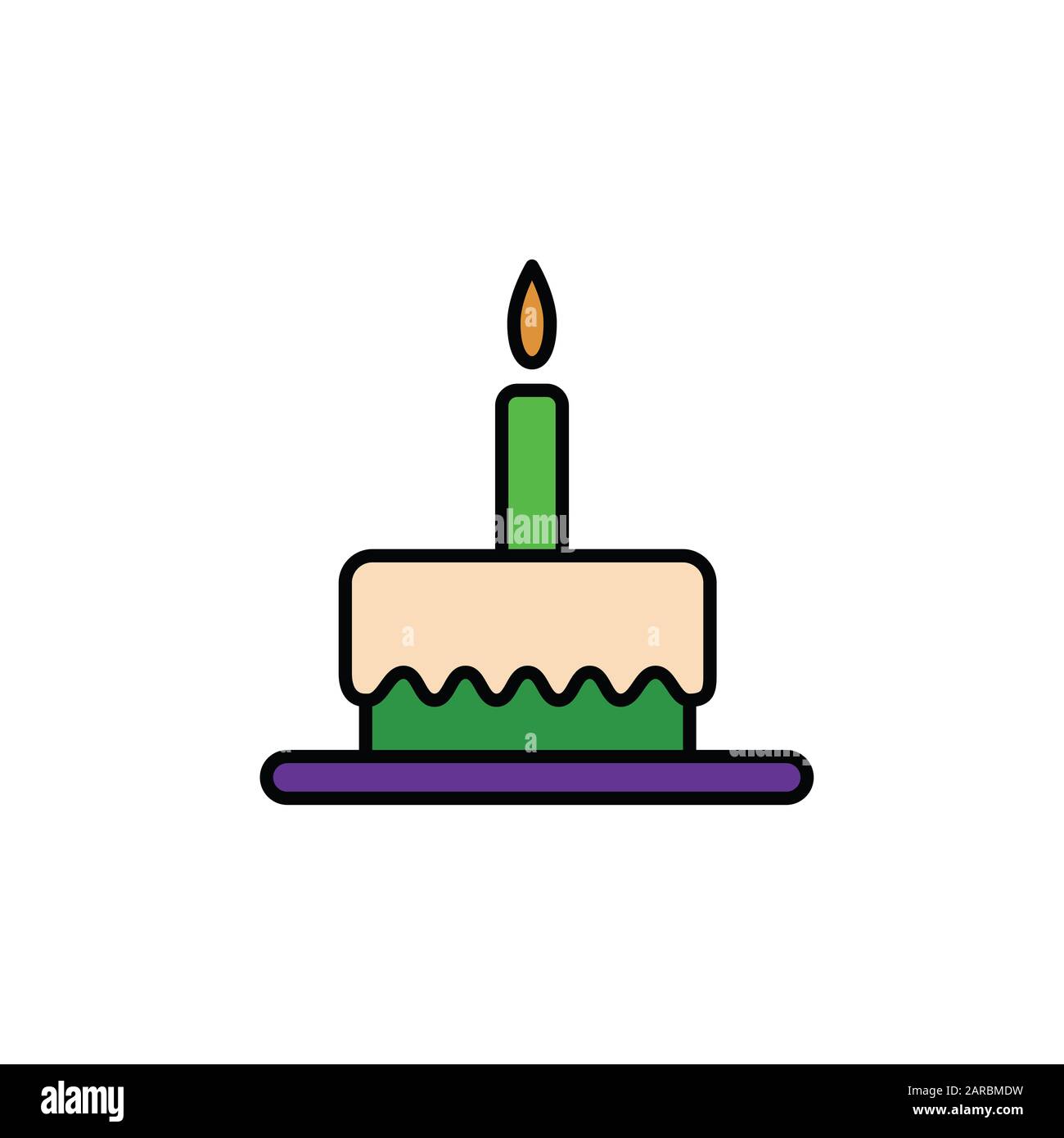 Event cake icon outline Cut Out Stock Images & Pictures - Alamy