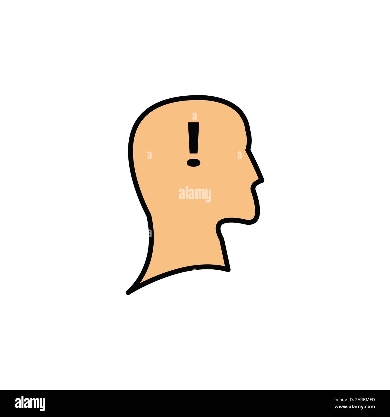 Human head icon thinking design hi-res stock photography and images - Alamy