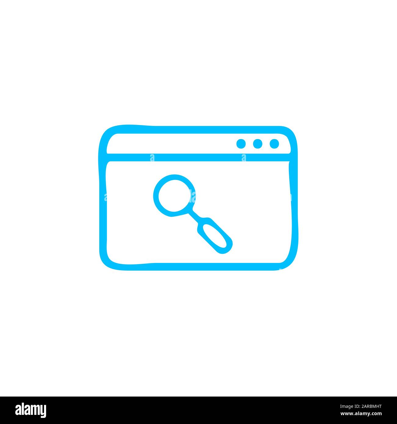 browser icon line design template Stock Photo - Alamy