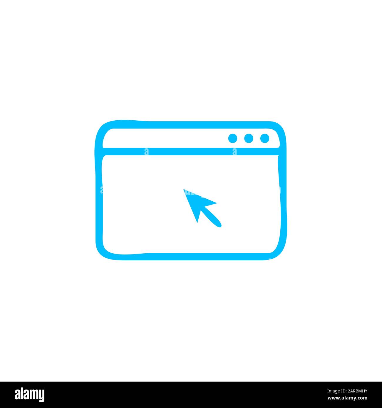 browser icon line design template Stock Photo - Alamy