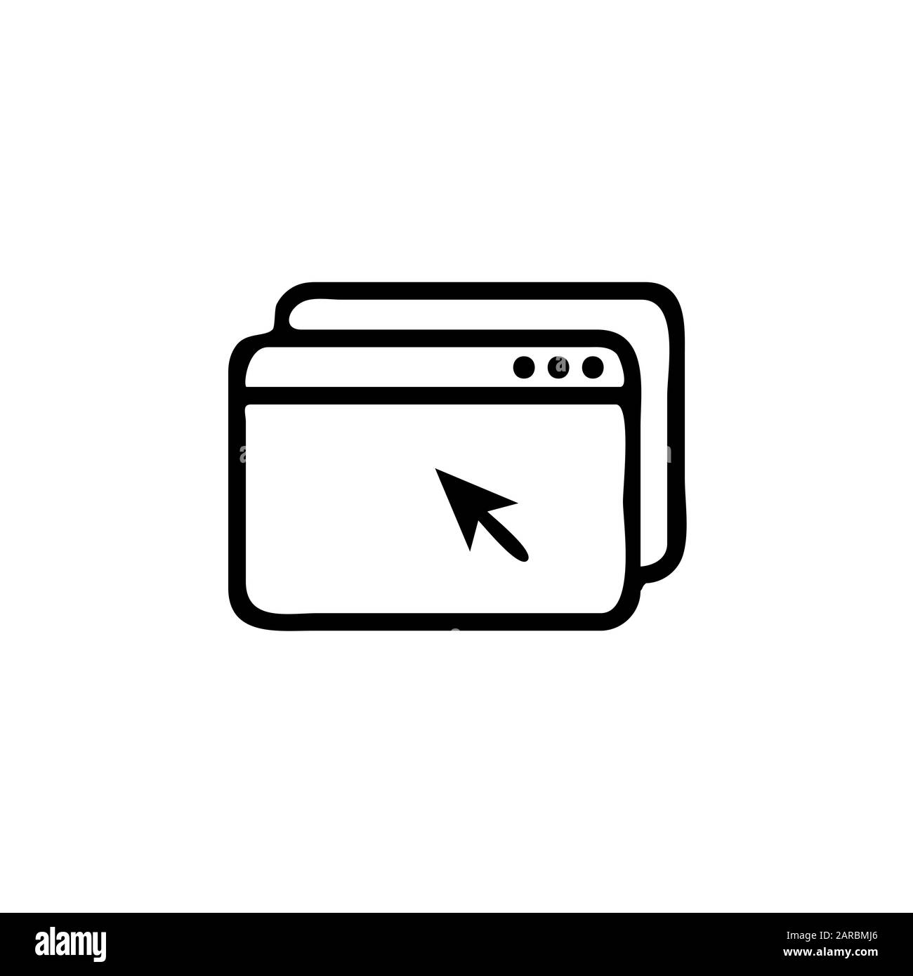 browser icon line design template Stock Photo - Alamy