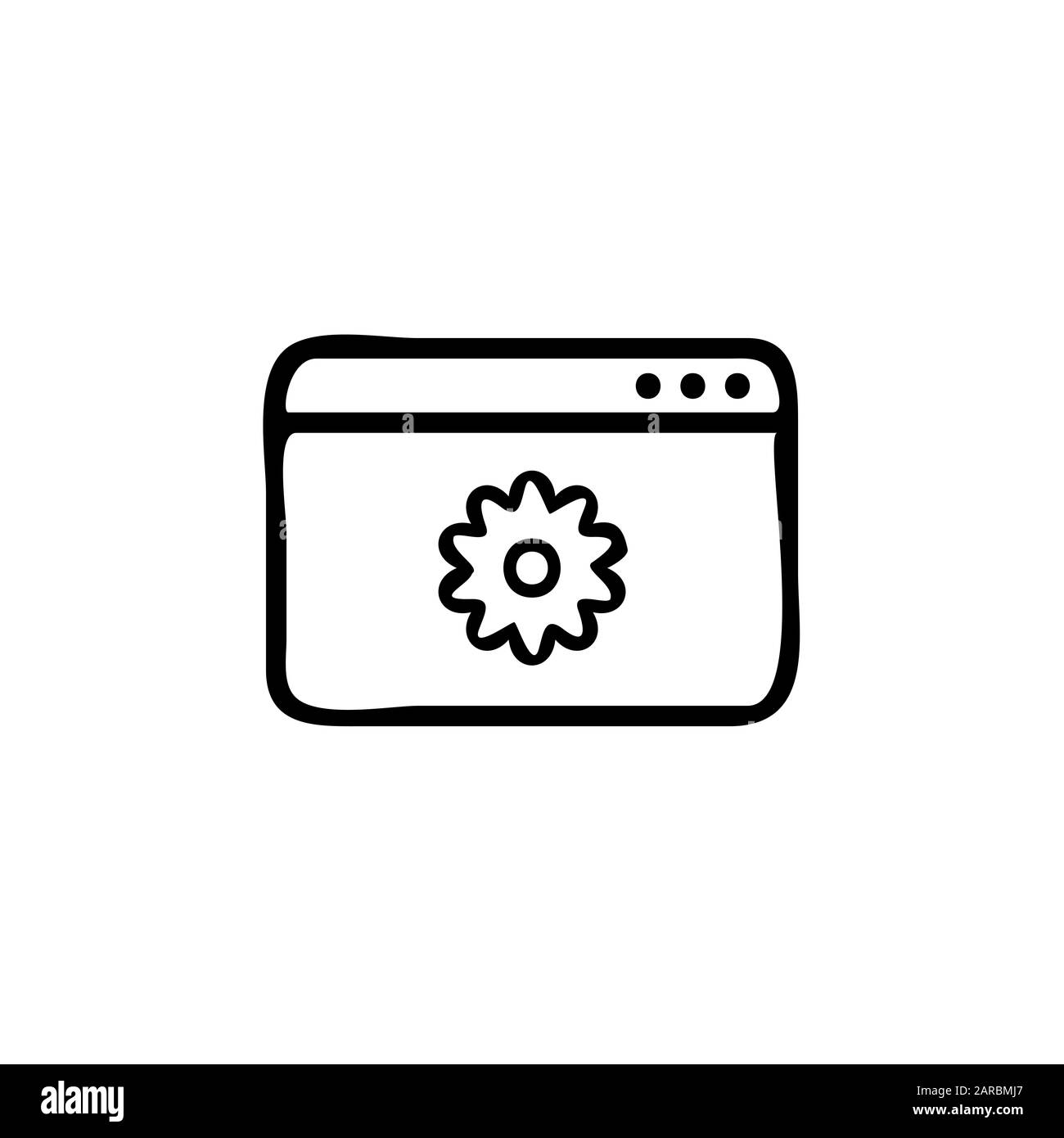 browser icon line design template Stock Photo - Alamy