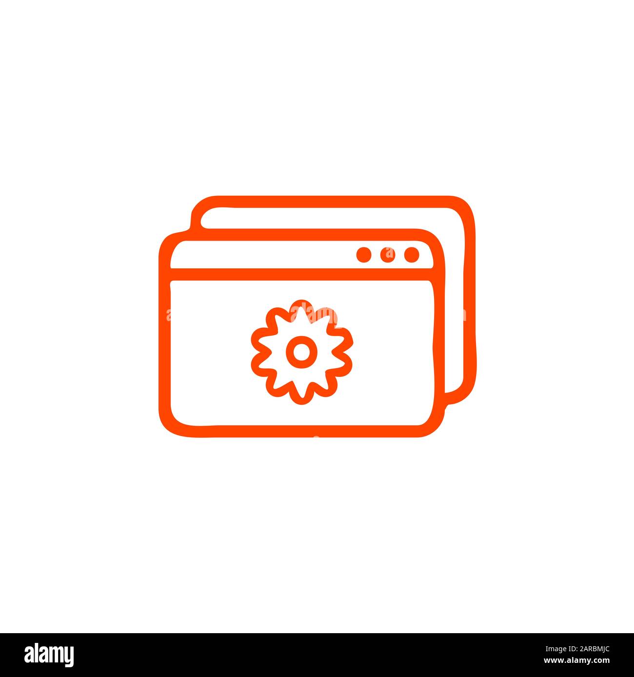 Browser icon line design Cut Out Stock Images & Pictures - Alamy