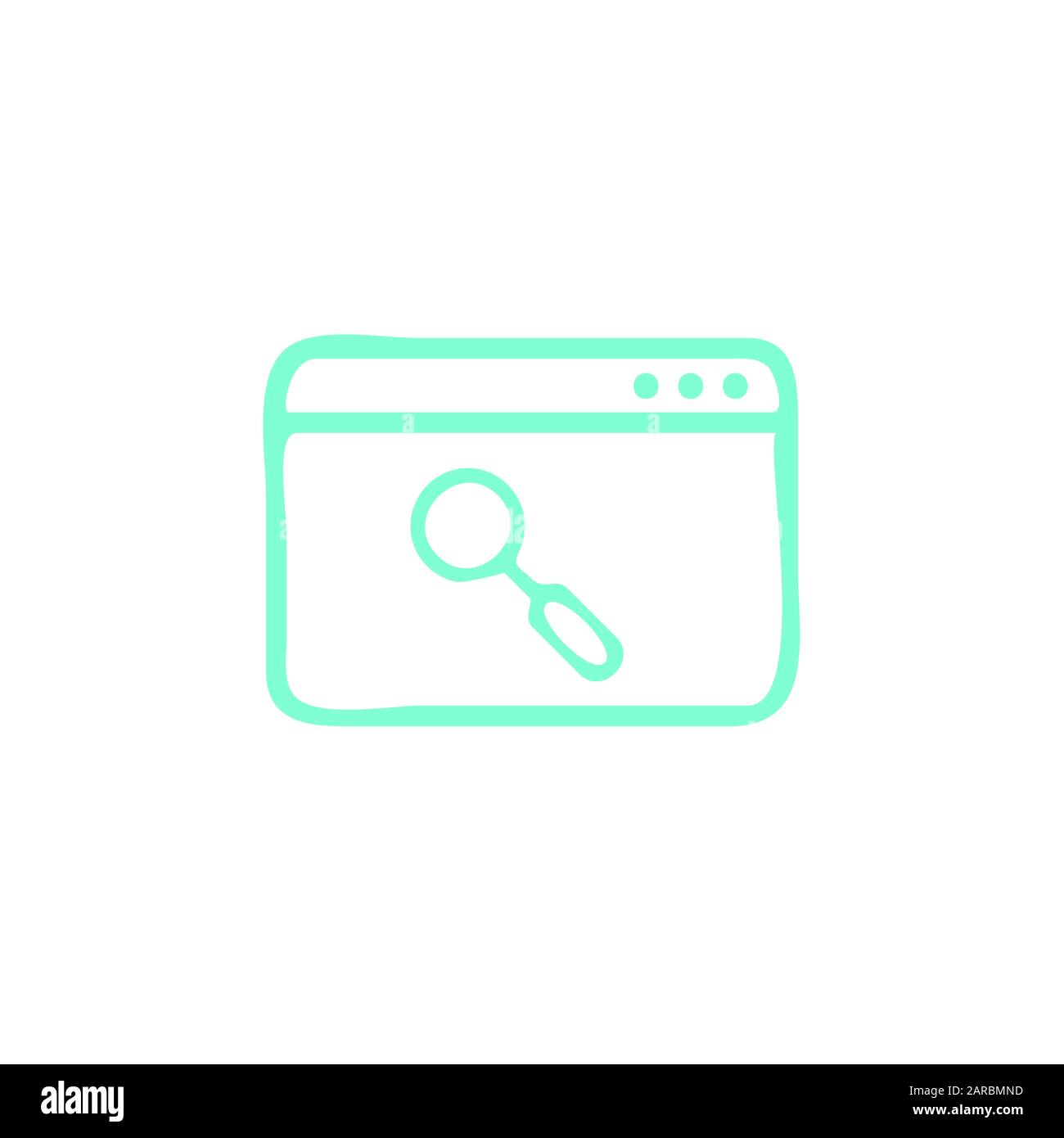 browser icon line design template Stock Photo - Alamy