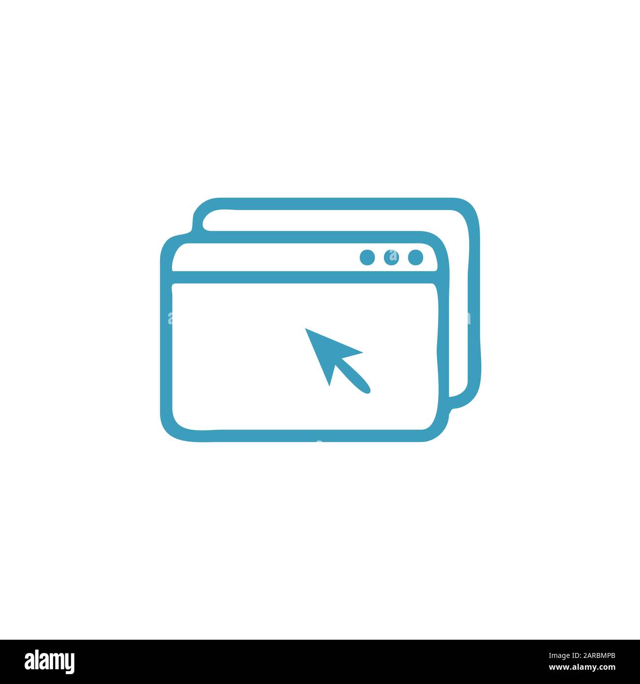 browser icon line design template Stock Photo - Alamy