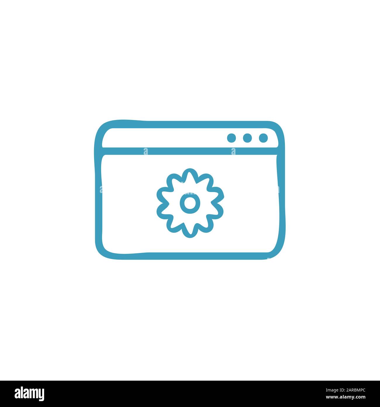 browser icon line design template Stock Photo - Alamy