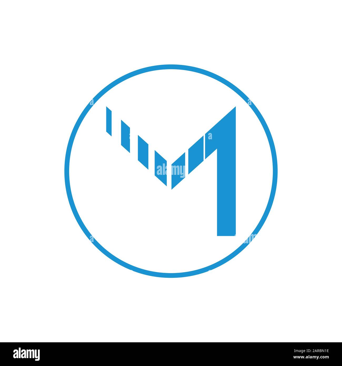 letter m stripes motion abstract logo vector Stock Vector Image & Art ...