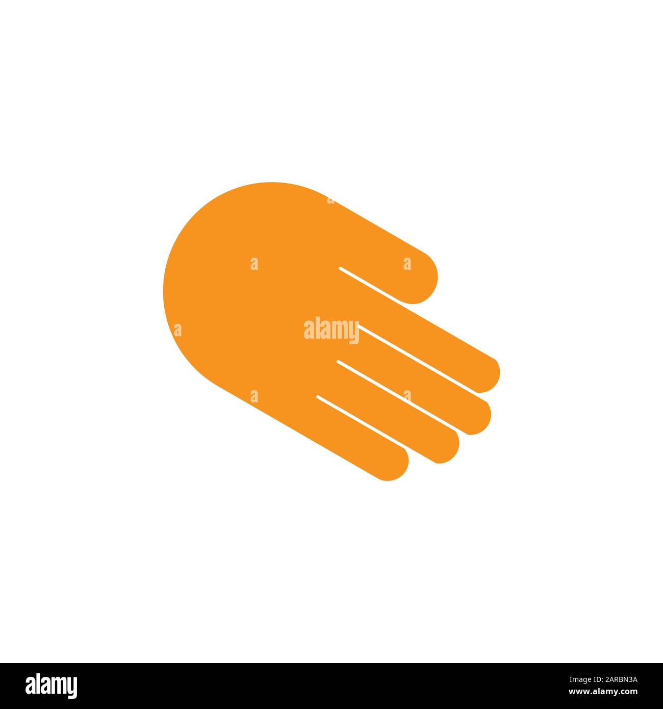 abstract object move fast hand palm shape logo Stock Vector Image & Art ...