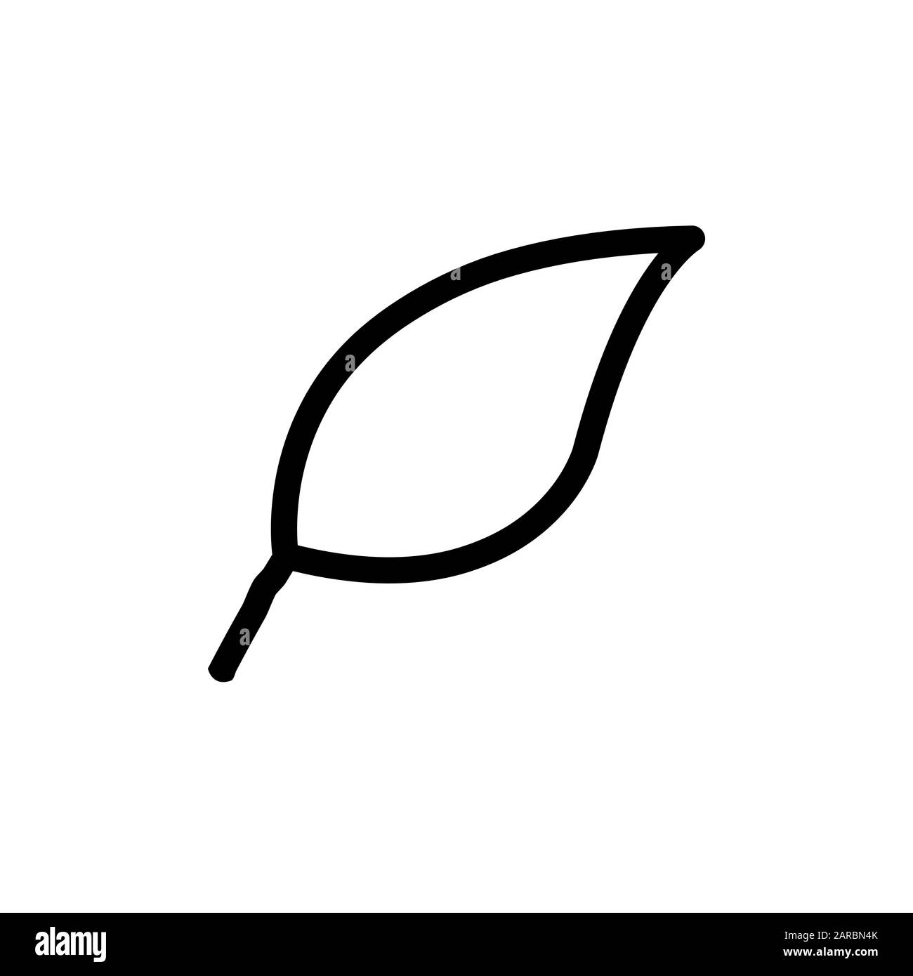Leaf icon line design template Stock Photo - Alamy