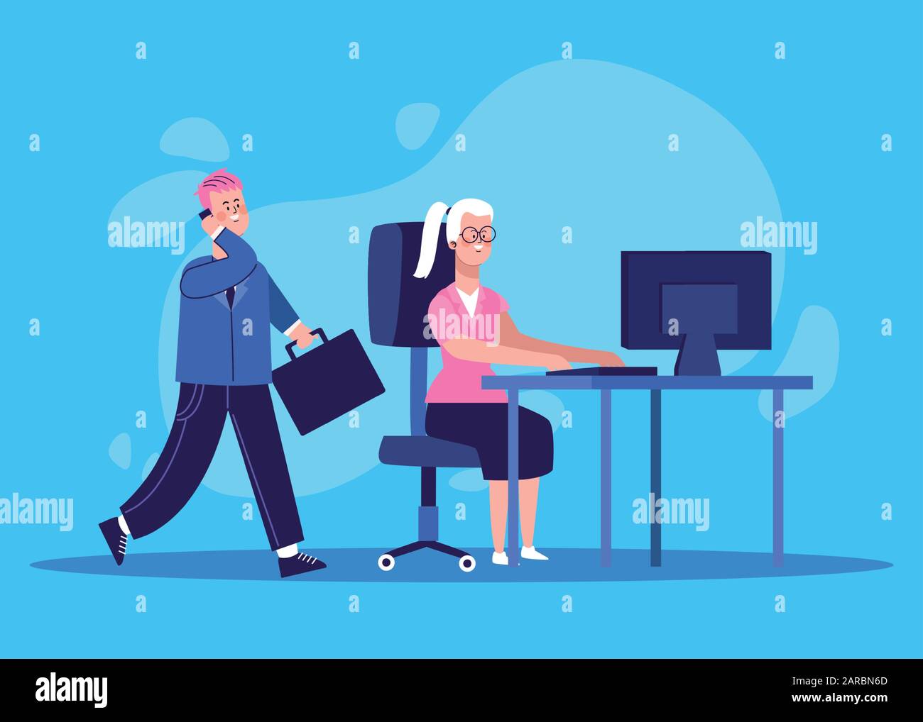 Workforce cartoon Stock Vector Images - Alamy