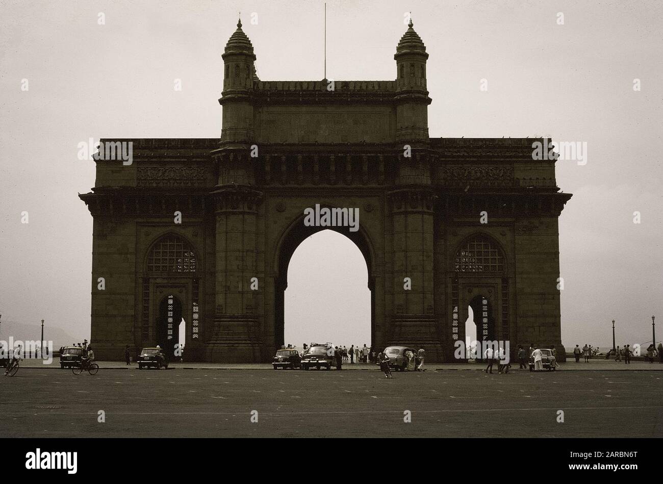 Bombay, India. September ,1971. Gateway of India is an arch-monument ...