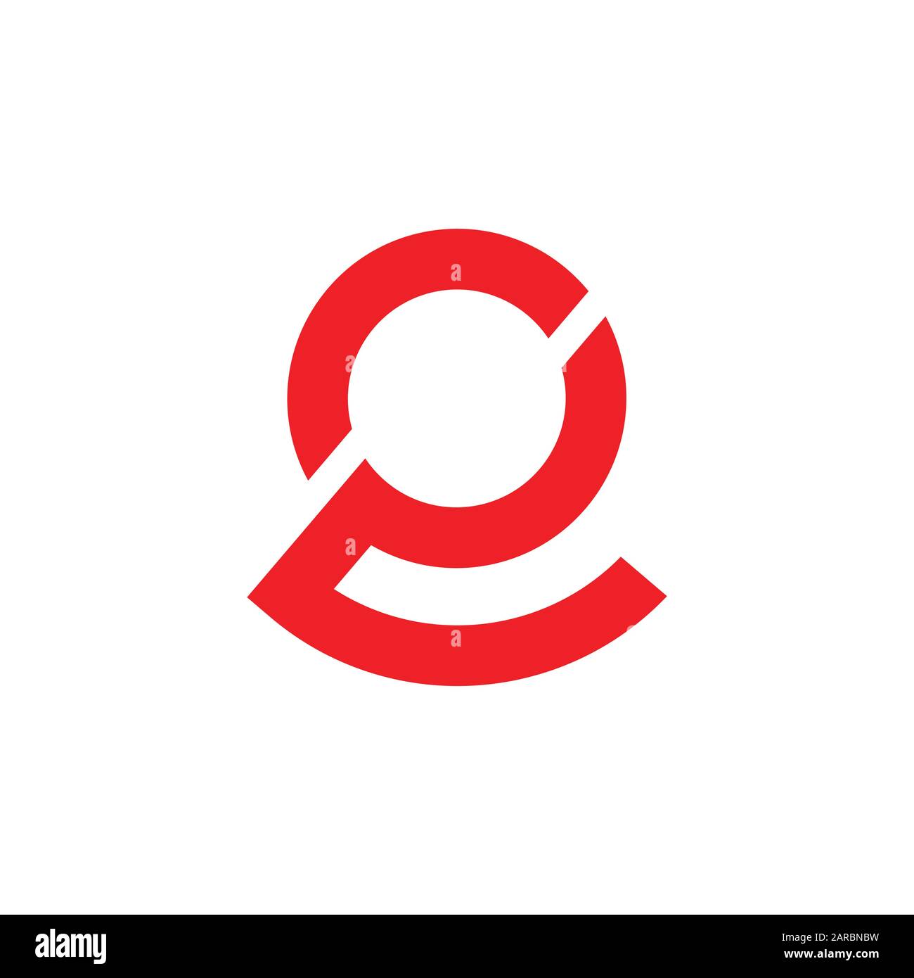 number two simple geometric circle logo vector Stock Vector Image & Art ...