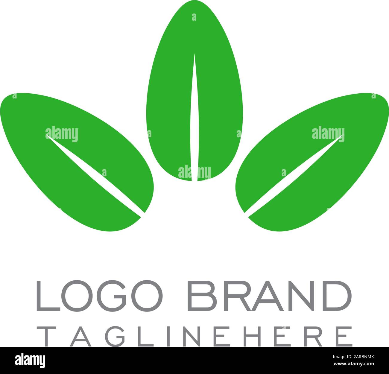 symbol vector of simple three leaf geometric design logo Stock Vector ...