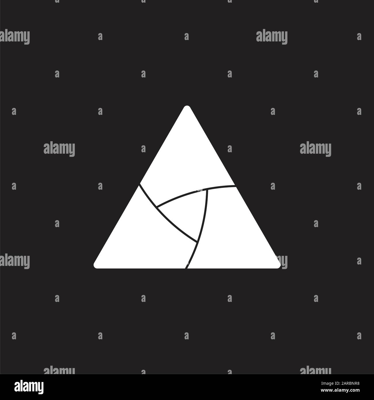 triangle curves geometric dimensional logo vector Stock Vector Image ...