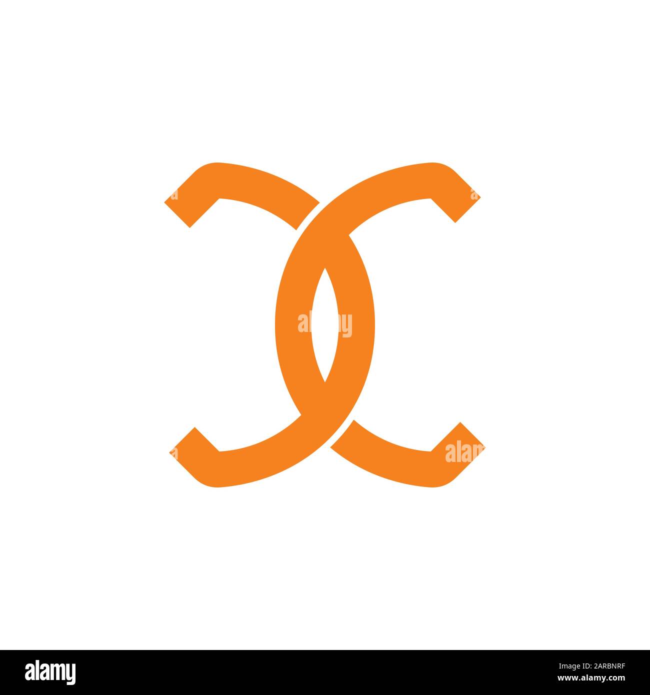 letter cc simple linked logo vector Stock Vector Image & Art - Alamy