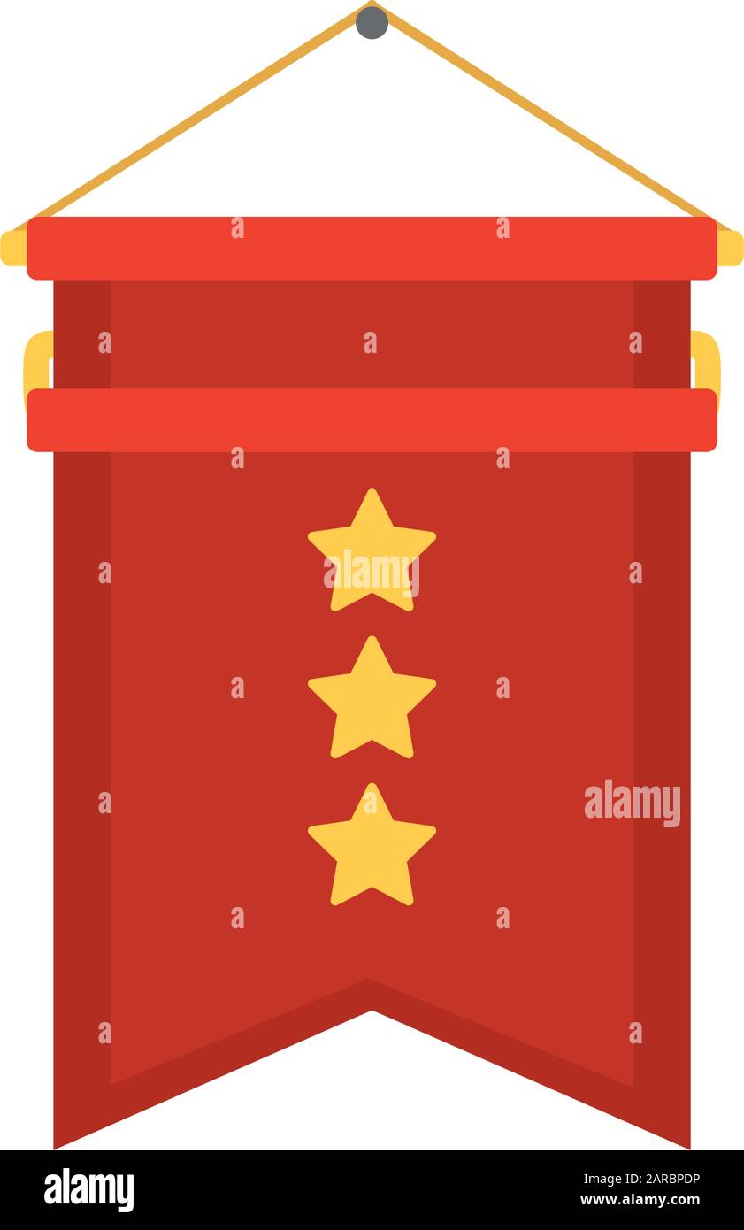 Red ribbon with stars vector design Stock Vector Image & Art - Alamy