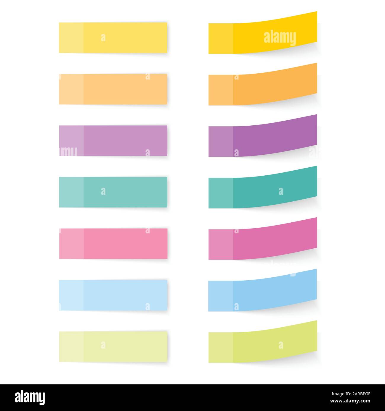 Sticky notes set. office supplies. stationery Stock Vector Image & Art ...