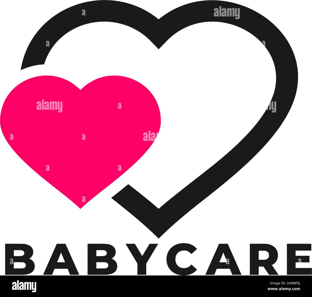 symbol vector of baby love care simple geometric design Stock Vector ...