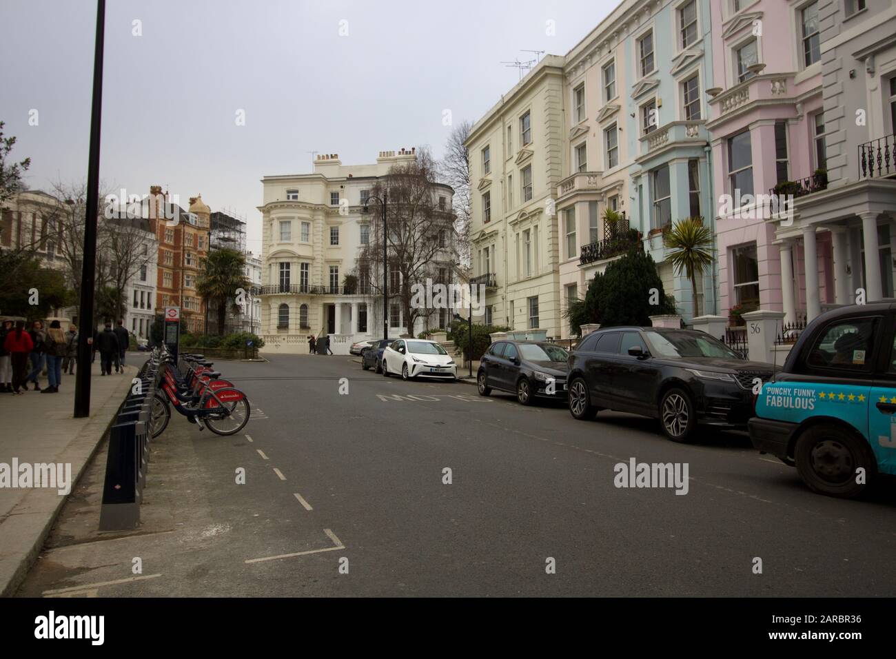 25 January 2020 - London, UK: View of street in Notting Hill area Stock ...