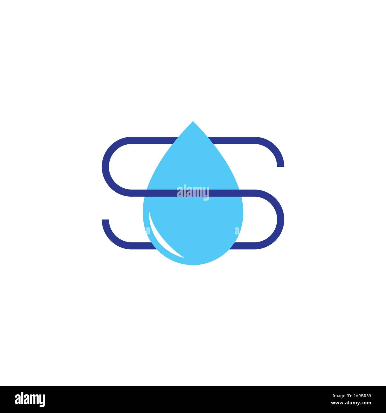 letter s overlapping drop water logo vector Stock Vector Image & Art ...