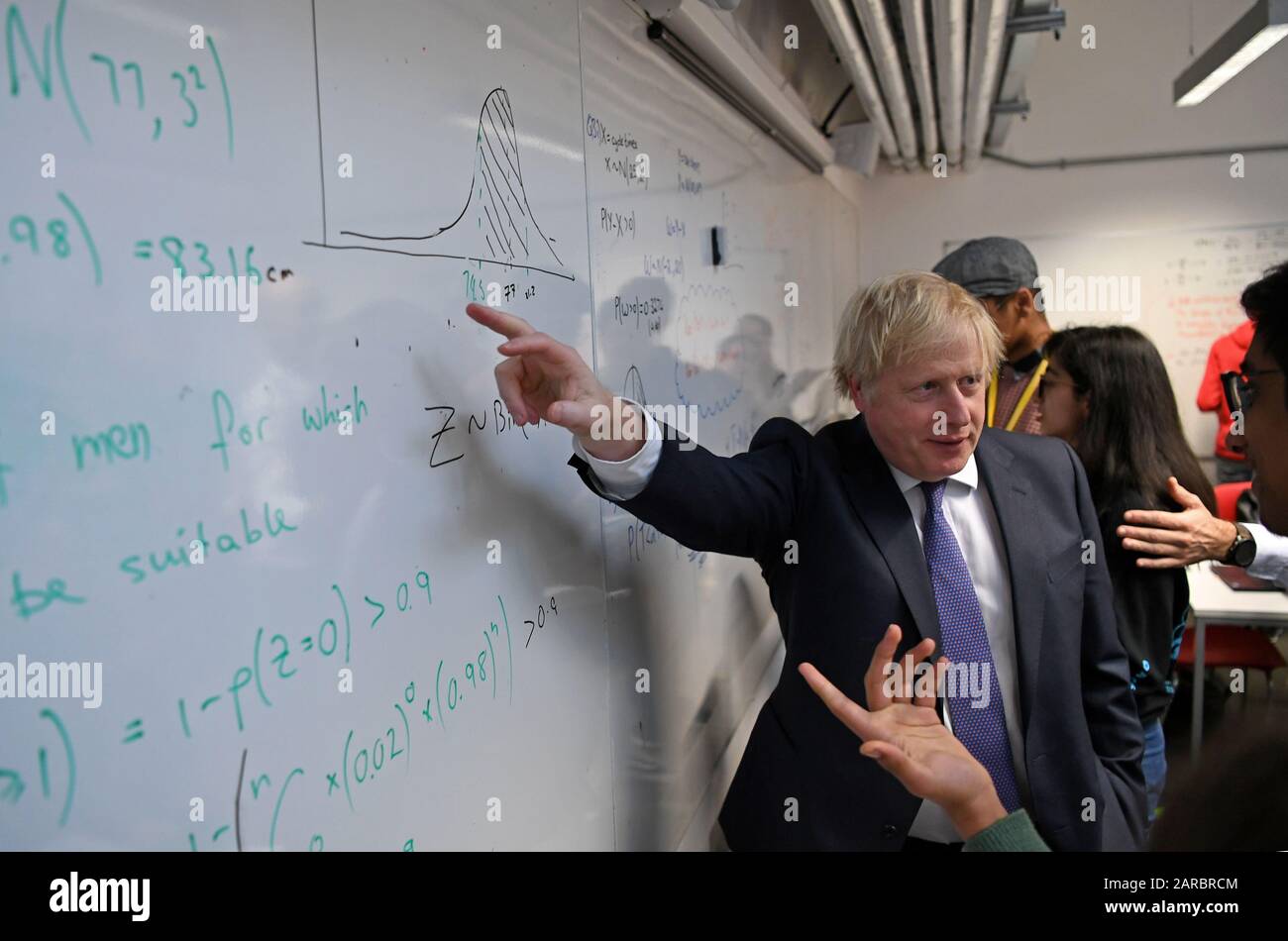 Prime Minister Boris Johnson during a visit to the Department of ...