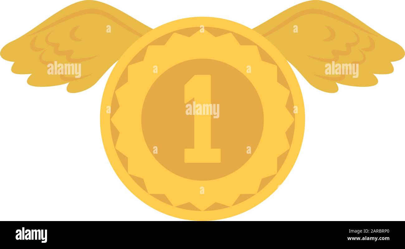 Isolated gold coin with wings vector design Stock Vector Image & Art ...