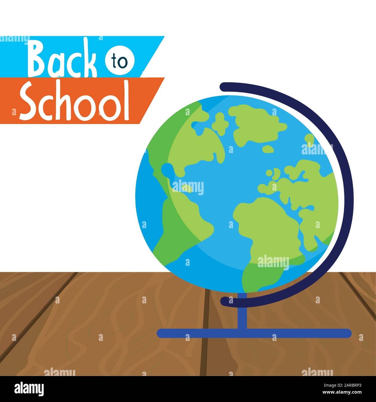 back to school education globe map earth geography on wooden floor ...