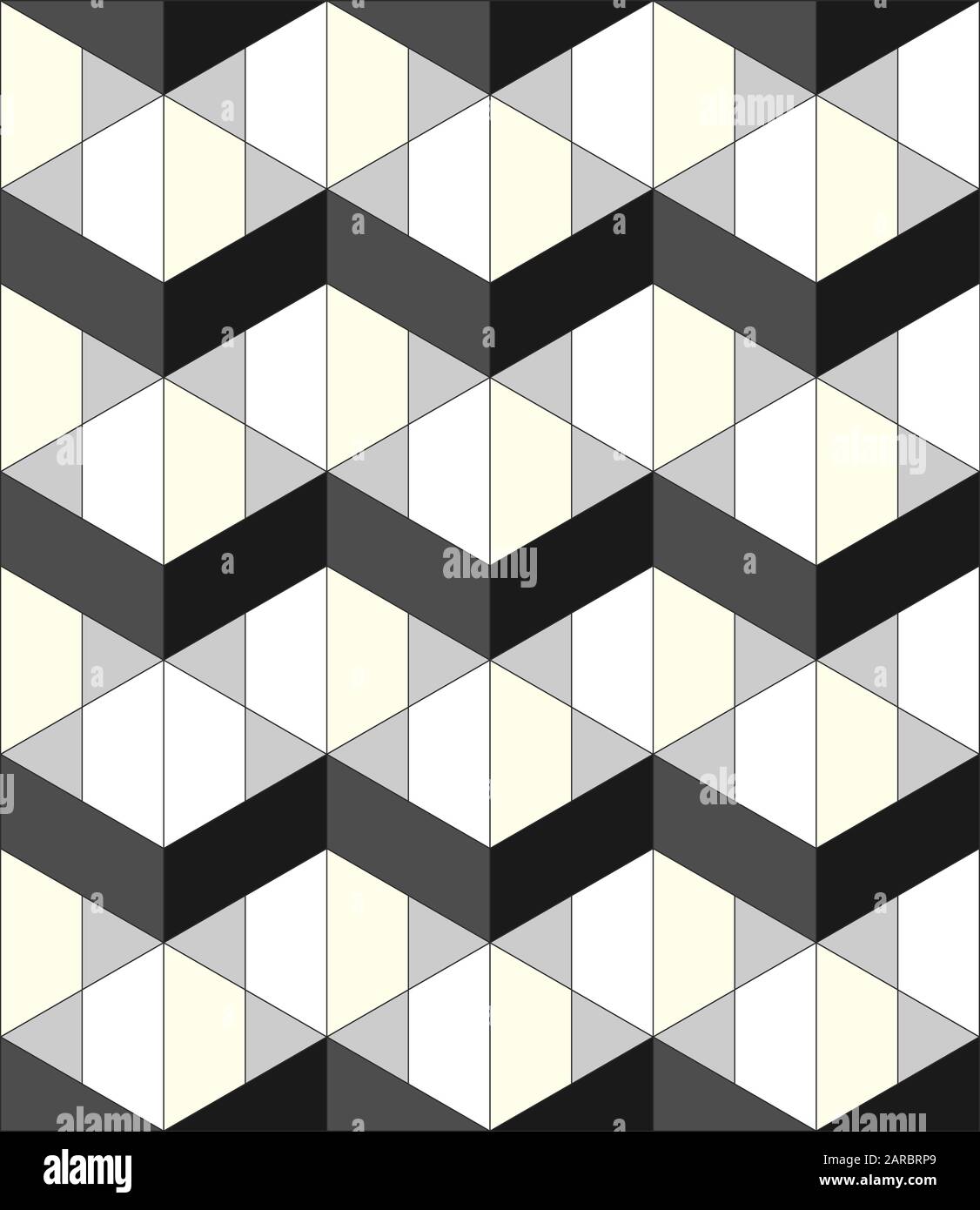 Abstract black and white grey geometric background with outline ...