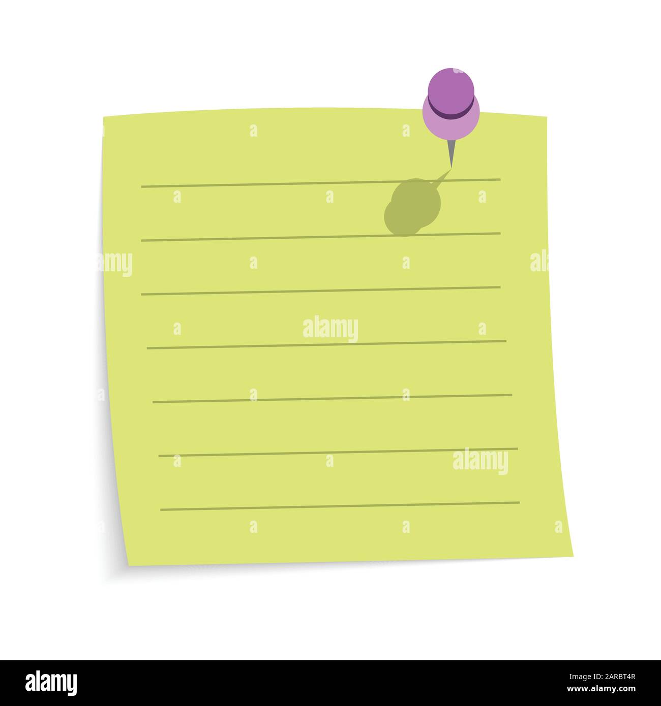 Sticky paper note with empty space for text, vector illustration Stock ...