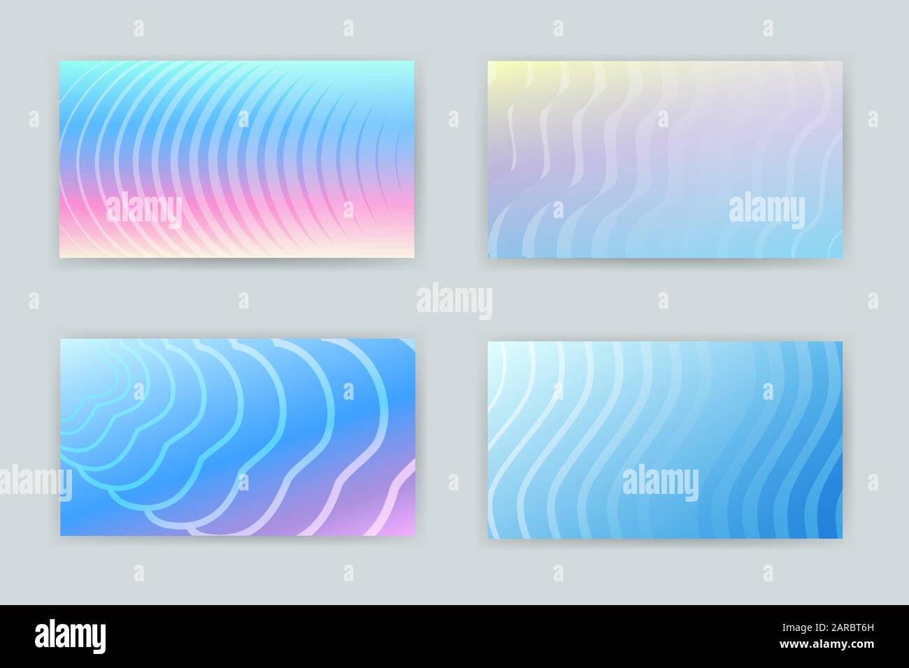 Set of cards design background set with smooth lines and beautiful ...