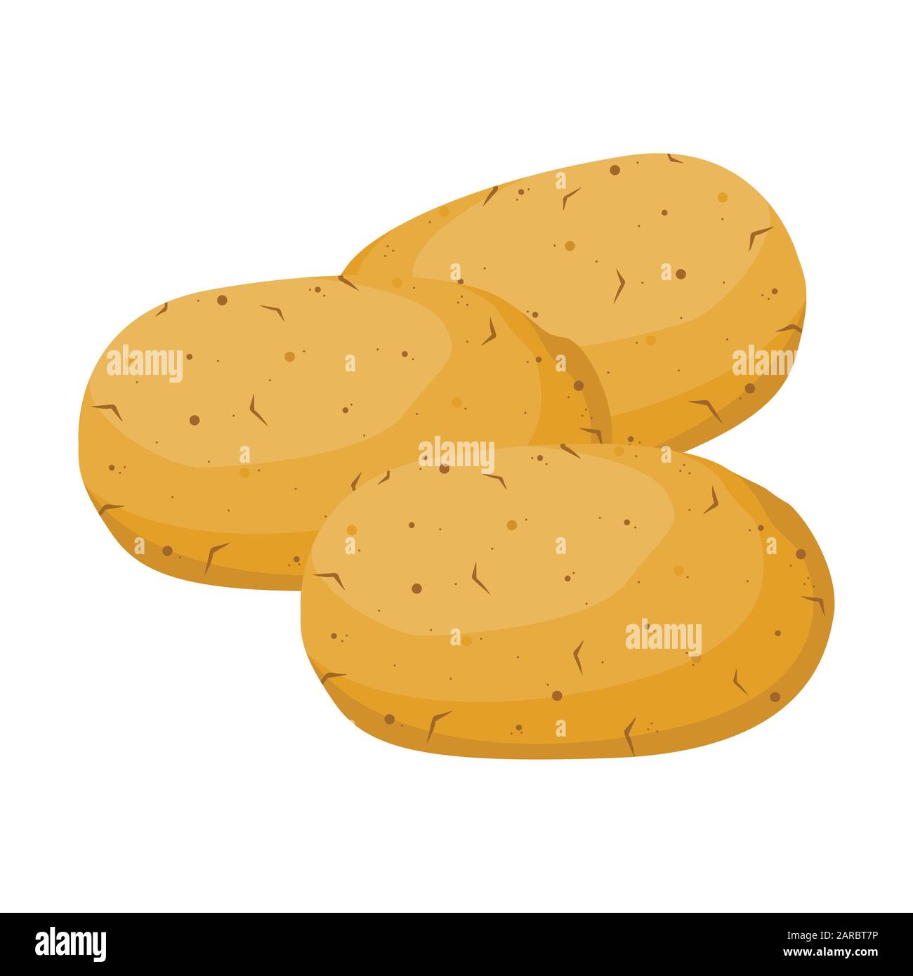 Potatoes. vector illustration. Realistic fresh organic potatoes Stock ...