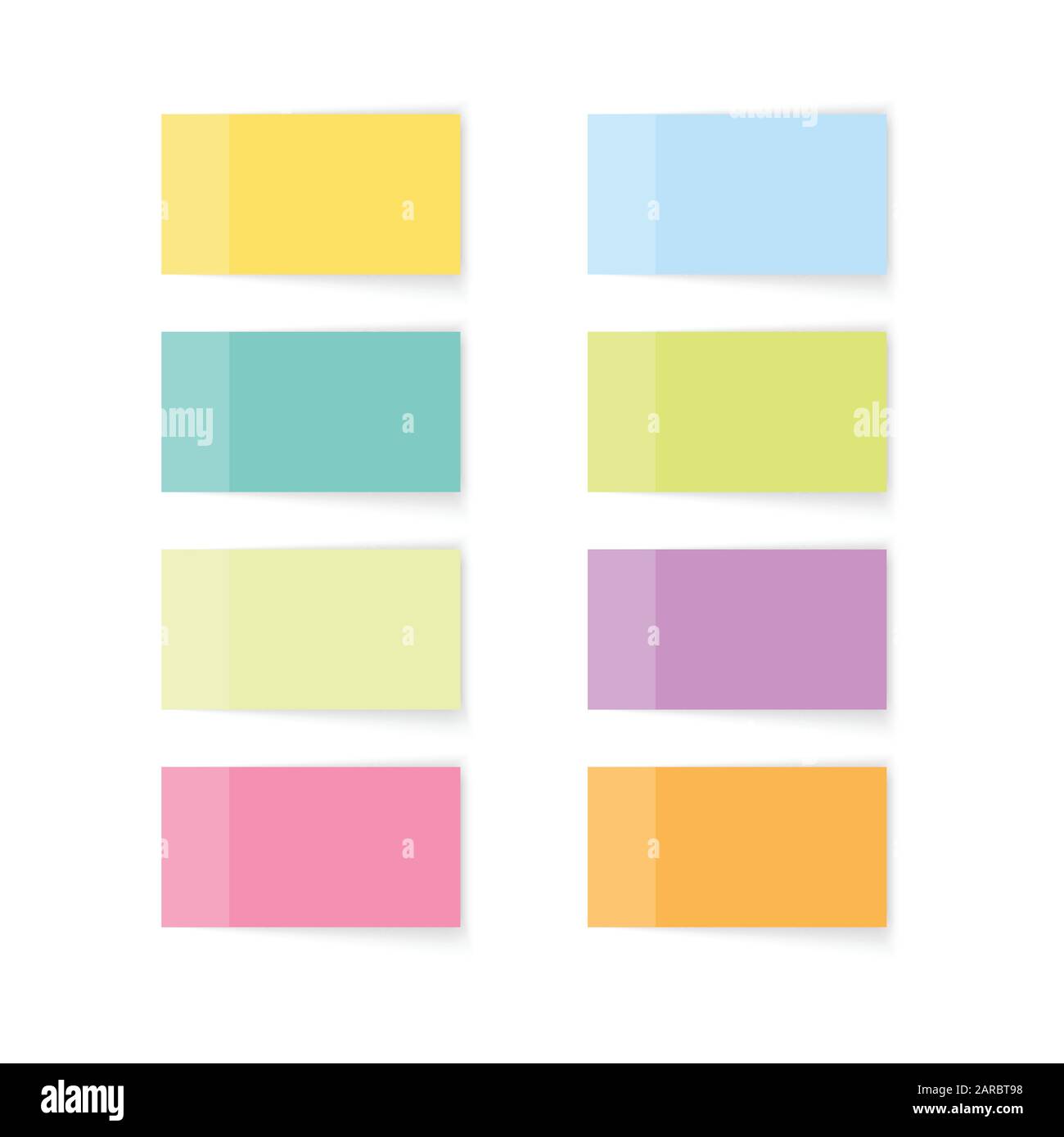 Sticky notes set. office supplies. stationery Stock Vector Image & Art ...