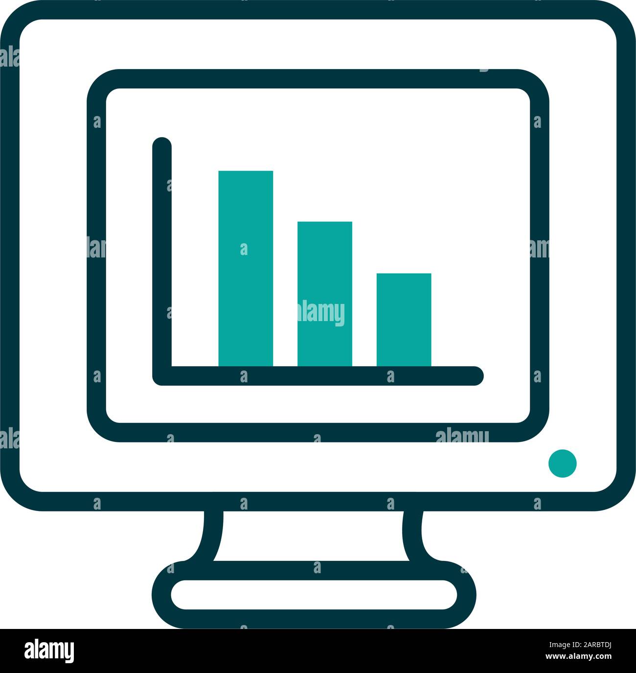Isolated digital computer with workflow vector design Stock Vector ...