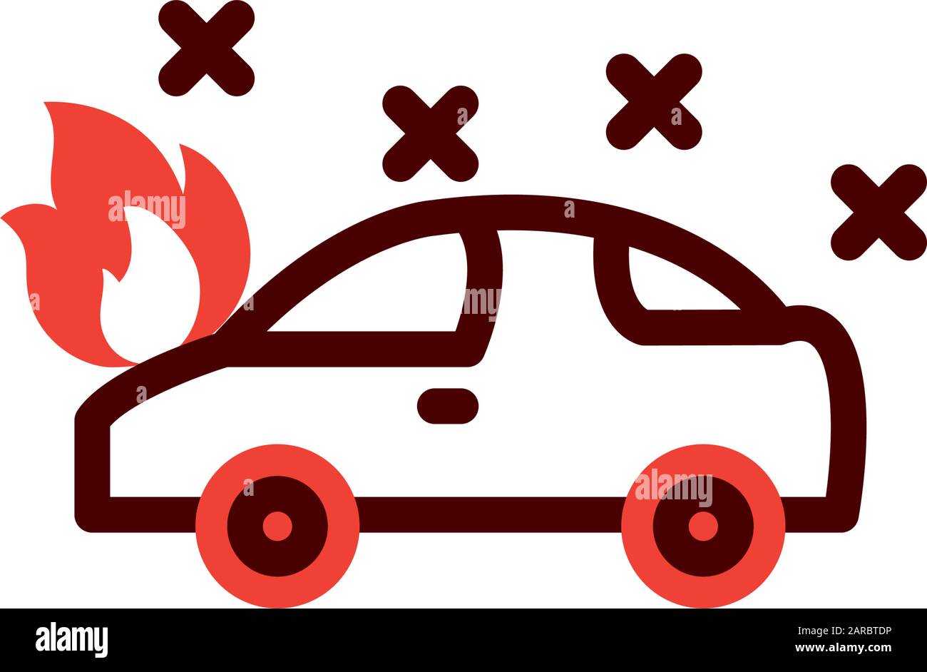 Isolated car with flame vector design Stock Vector Image & Art - Alamy