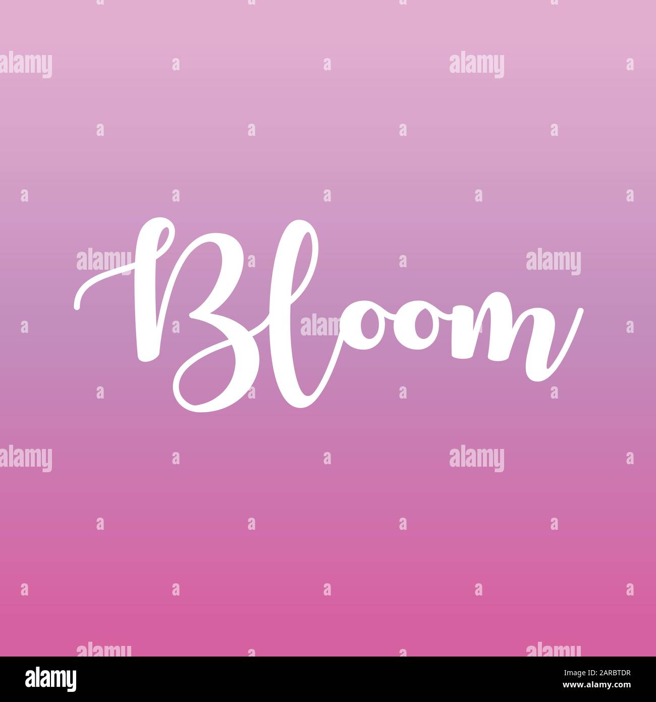 Bloom. Inspirational lettering. vector illustration Stock Vector Image ...