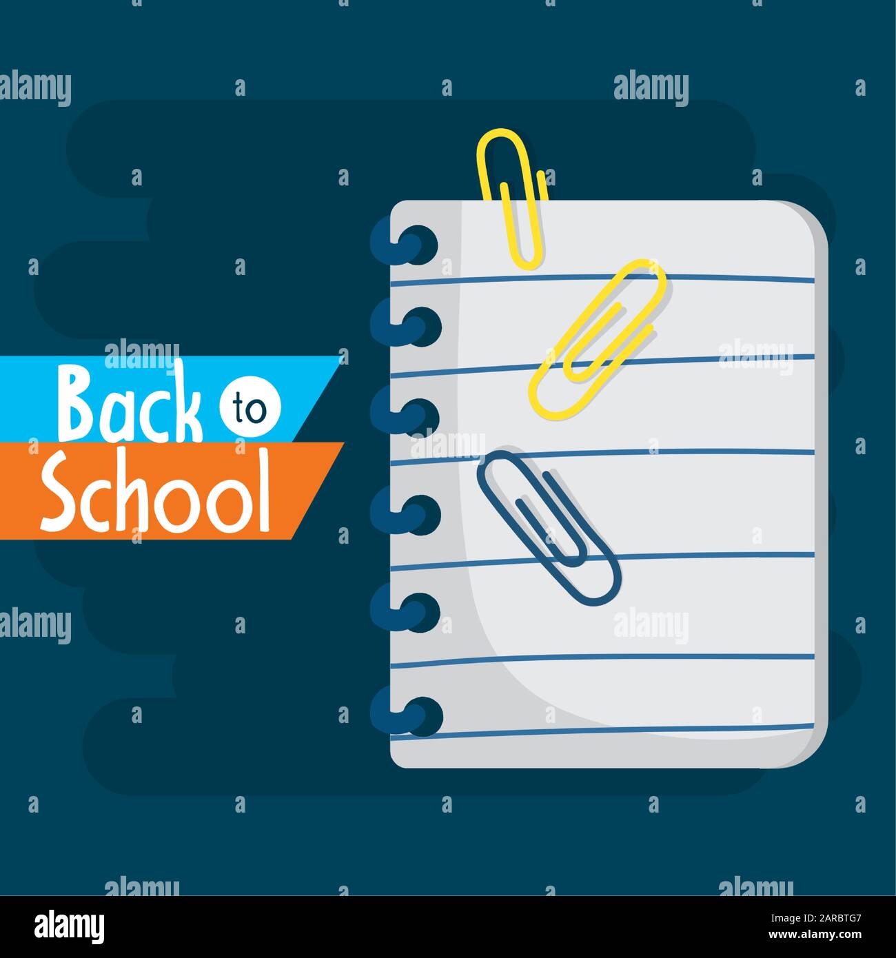 back to school education paper and clips supplies vector illustration ...