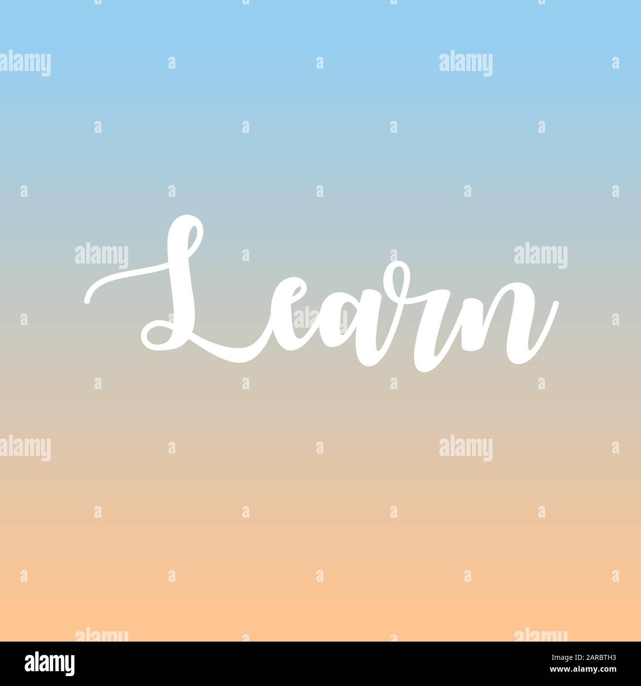 Learn. Inspirational lettering. vector illustration Stock Vector Image ...